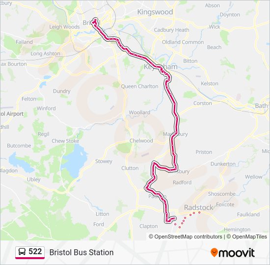 522 Route: Schedules, Stops & Maps - Bristol Bus Station (Updated)