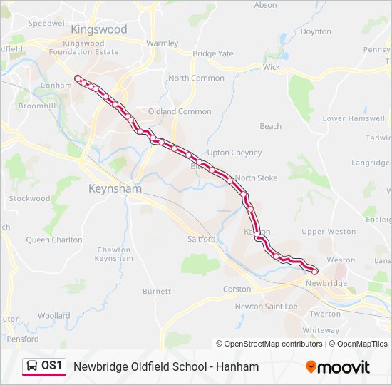 OS1 Route: Schedules, Stops & Maps - Hanham (Updated)