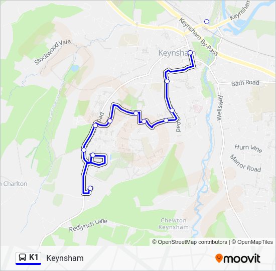 K1 Route: Schedules, Stops & Maps - Keynsham (Updated)