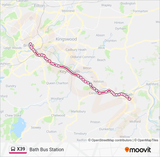 X39 Route: Schedules, Stops & Maps - Bath Bus Station (Updated)