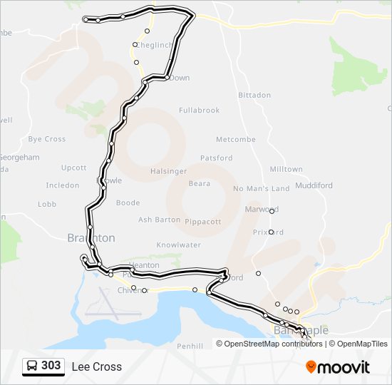 303 Route: Schedules, Stops & Maps - Lee Cross (Updated)