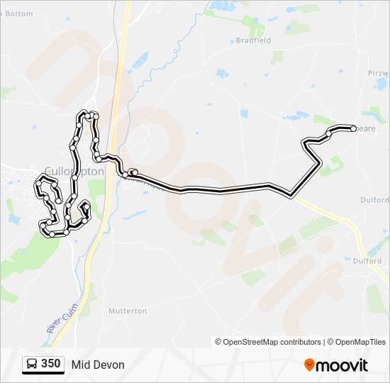 350 Route: Schedules, Stops & Maps - Kentisbeare (Updated)