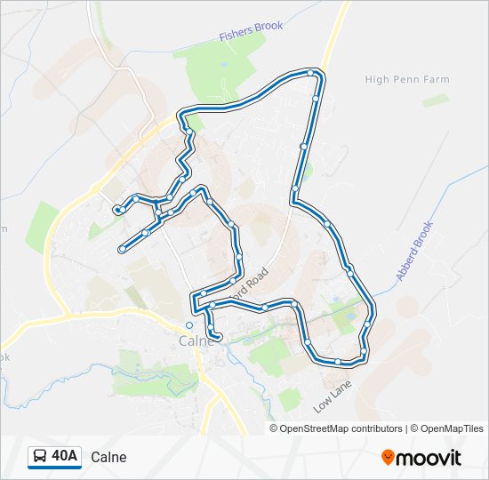 40a Route: Schedules, Stops & Maps - Calne (Updated)
