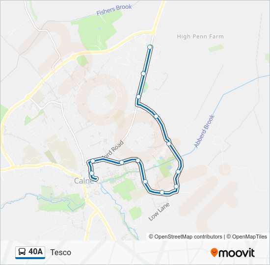 40A Route: Schedules, Stops & Maps - Tesco (Updated)