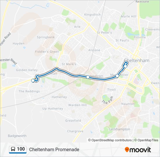 100 Route: Schedules, Stops & Maps - Cheltenham (Updated)