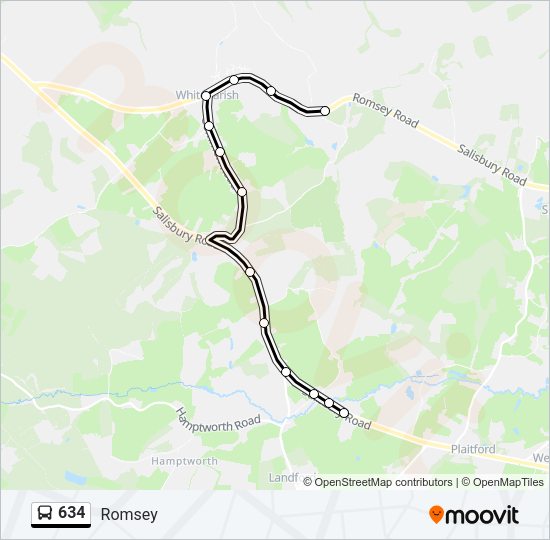 634 Route: Schedules, Stops & Maps - Romsey (Updated)