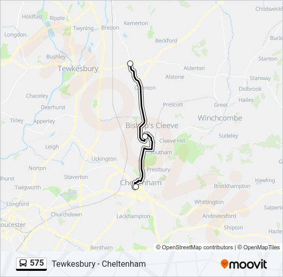 575 Route: Schedules, Stops & Maps - Cheltenham (Updated)