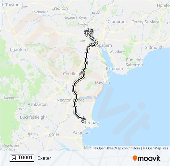 tg001 Route: Schedules, Stops & Maps - Exeter (Updated)