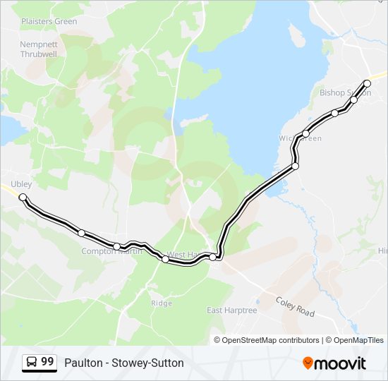99 Route: Schedules, Stops & Maps - Ubley (Updated)