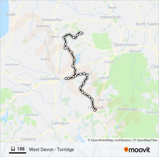 188 Route: Schedules, Stops & Maps - Tavistock (Updated)