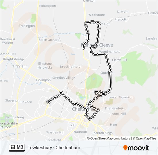 M3 Route: Schedules, Stops & Maps - Bishops Cleeve (Updated)