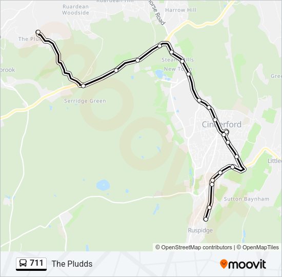 711 Route: Schedules, Stops & Maps - The Pludds (Updated)