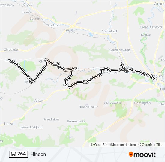 26a Route: Schedules, Stops & Maps - Hindon (Updated)