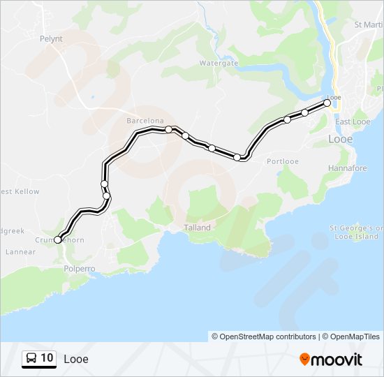 10 Route: Schedules, Stops & Maps - Looe (Updated)