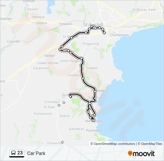 23 Route: Schedules, Stops & Maps - Car Park (Updated)