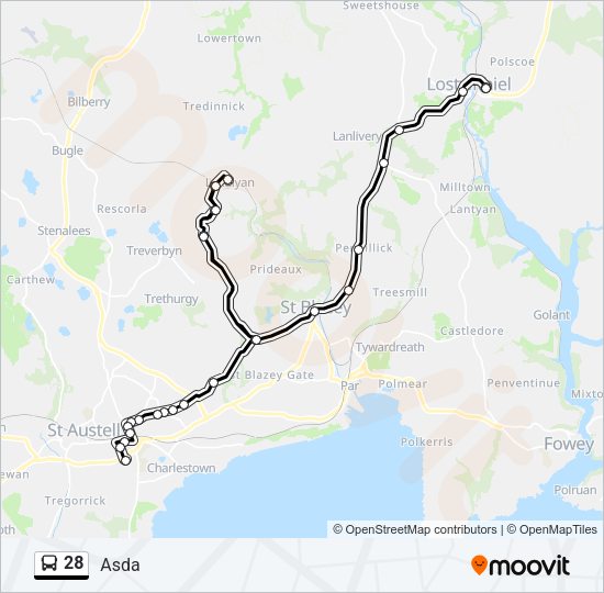 28 Route: Schedules, Stops & Maps - Asda (Updated)