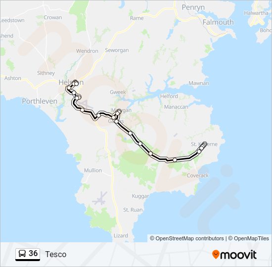 36 Route: Schedules, Stops & Maps - Tesco (Updated)