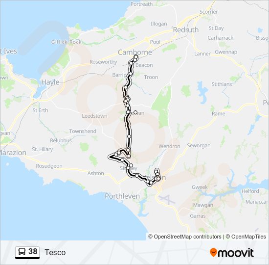 38 Route: Schedules, Stops & Maps - Tesco (Updated)