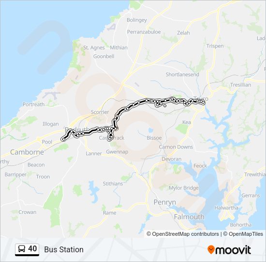 40 Route: Schedules, Stops & Maps - Bus Station (Updated)