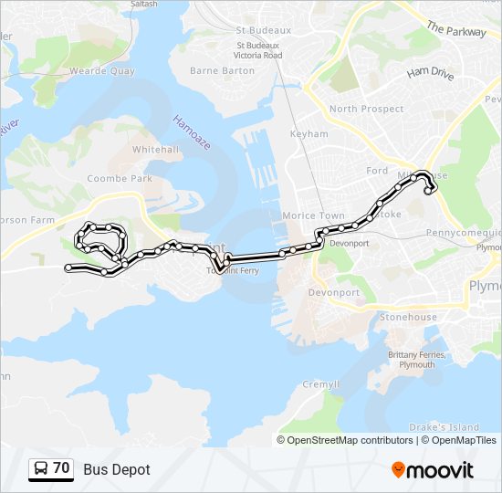 70 Route: Schedules, Stops & Maps - Bus Depot (Updated)