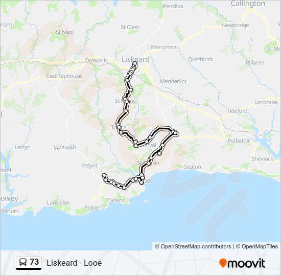 73 Route: Schedules, Stops & Maps - Camping Caradon (Updated)