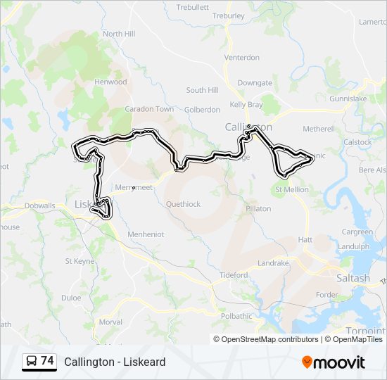 74 Route: Schedules, Stops & Maps - Callington (Updated)