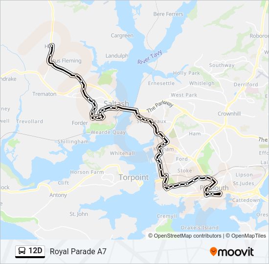 12d Route: Schedules, Stops & Maps - Royal Parade A7 (Updated)