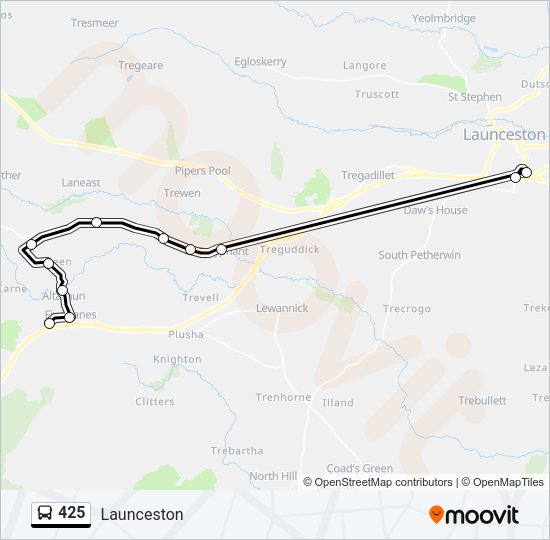 425 Route: Schedules, Stops & Maps - Launceston (Updated)