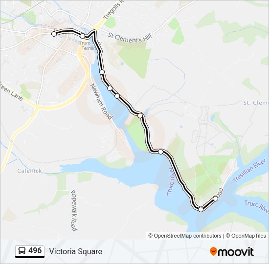 496 Route: Schedules, Stops & Maps - Victoria Square (Updated)