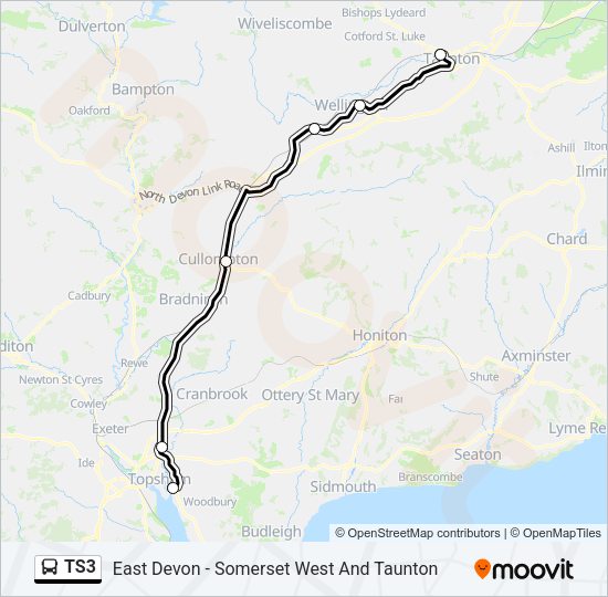 ts3 Route: Schedules, Stops & Maps - Taunton (Somerset) (Updated)