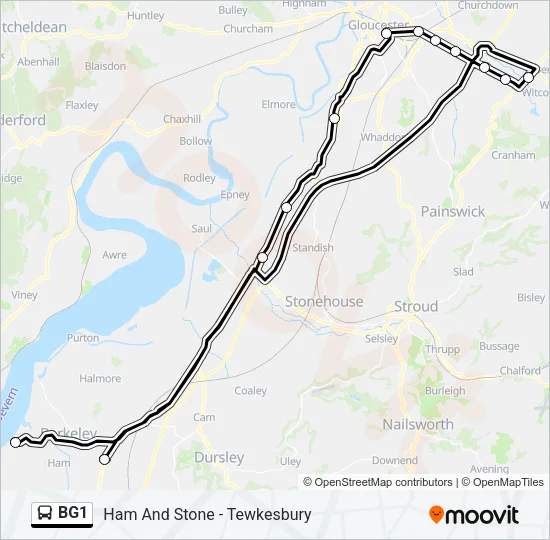 BG1 Route: Schedules, Stops & Maps - Ham (Gloucs) (Updated)