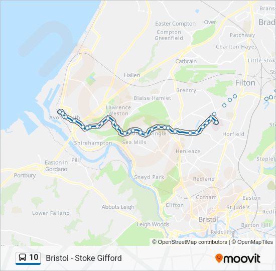 10 Route: Schedules, Stops & Maps - Avonmouth Mclaren Road (Updated)