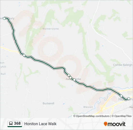 368 Route: Schedules, Stops & Maps - Honiton Lace Walk (Updated)