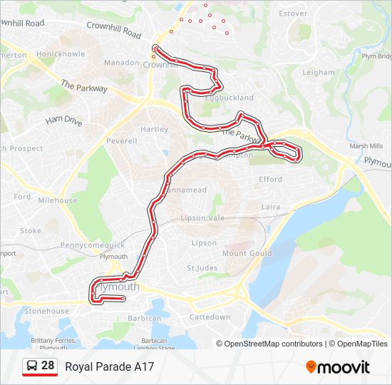 28 Route: Schedules, Stops & Maps - Royal Parade A17 (Updated)
