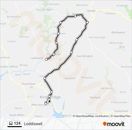 124 Route: Schedules, Stops & Maps - Loddiswell (Updated)