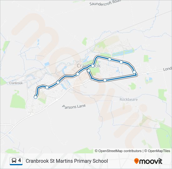 4 Route: Schedules, Stops & Maps - Cranbrook St Martins Primary School ...