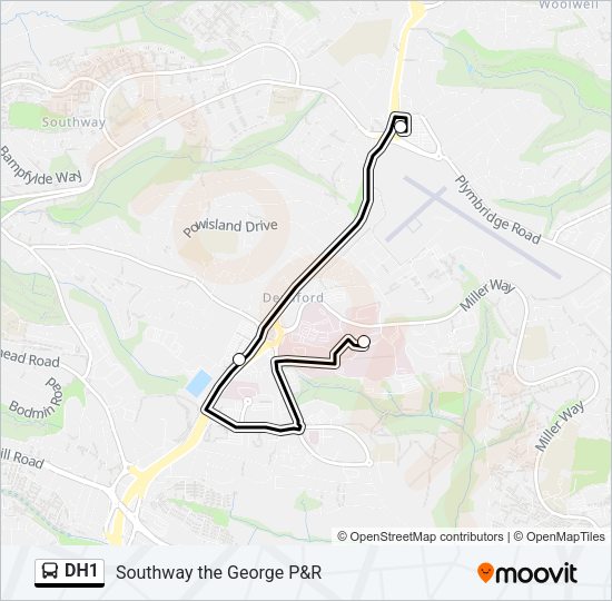 DH1 Route: Schedules, Stops & Maps - Southway the George P&R (Updated)