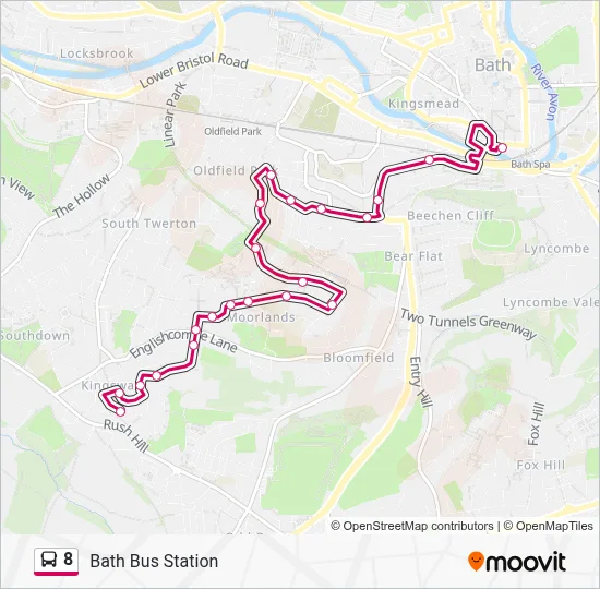 8 Route: Schedules, Stops & Maps - Bath Bus Station (Updated)