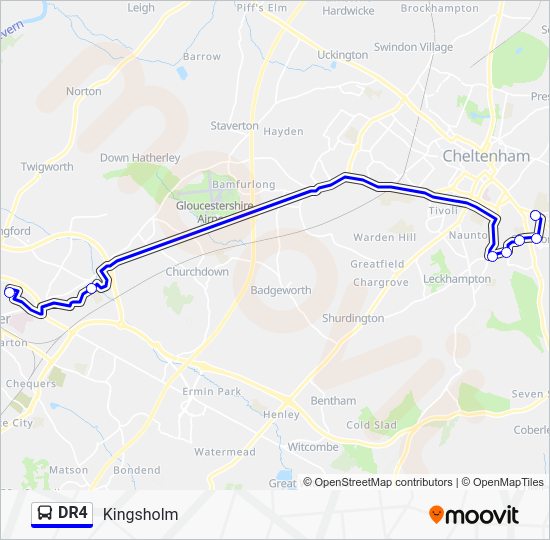 DR4 Route: Schedules, Stops & Maps - Kingsholm (Updated)