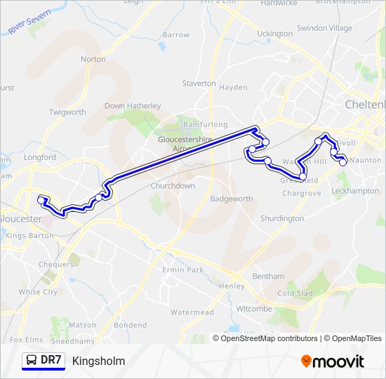DR7 Route: Schedules, Stops & Maps - Kingsholm (Updated)