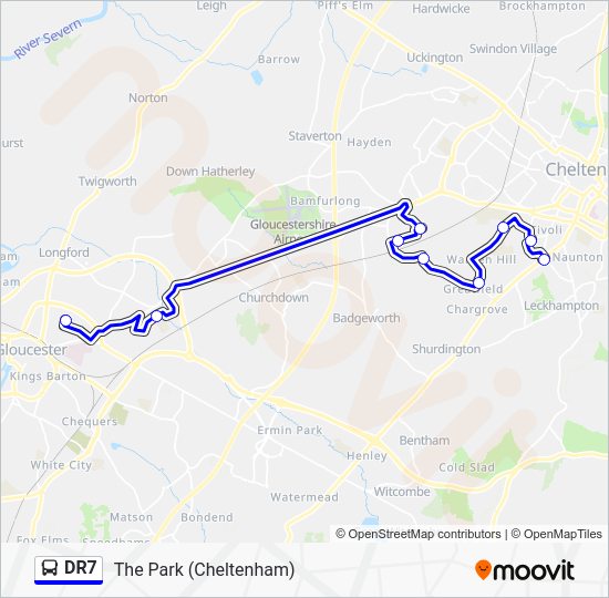 DR7 Route: Schedules, Stops & Maps - The Park (Cheltenham) (Updated)