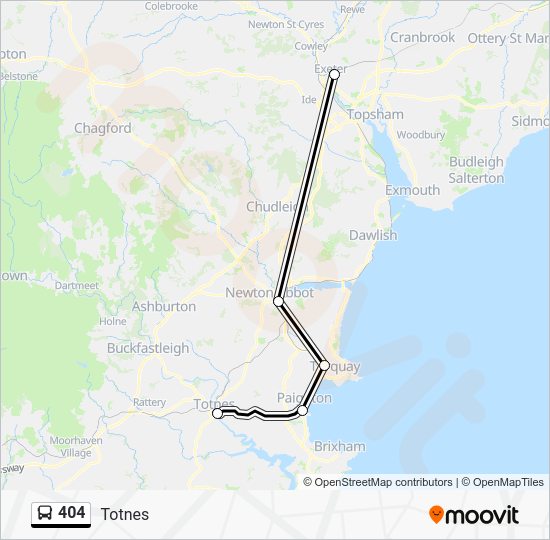 404 Route: Schedules, Stops & Maps - Totnes (Updated)