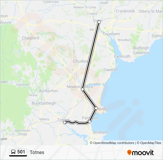 501 Route: Schedules, Stops & Maps - Totnes (Updated)