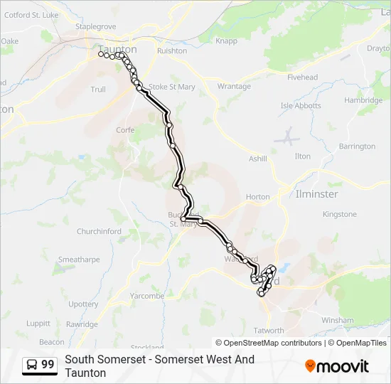 99 Route: Schedules, Stops & Maps - Chard, Boden Street (Updated)