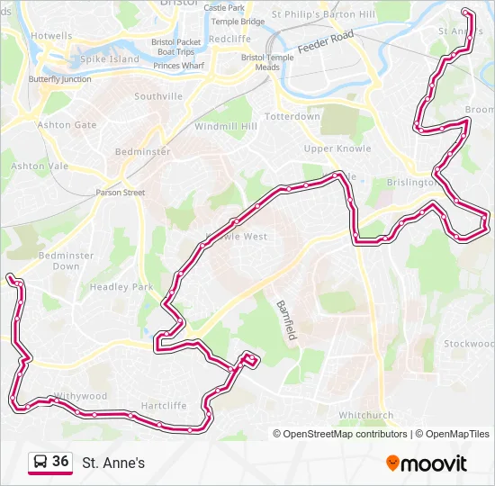 36 Route: Schedules, Stops & Maps - St. Anne's (Updated)
