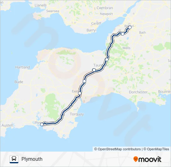 MEGABUS FALC Route: Schedules, Stops & Maps - Plymouth (Updated)