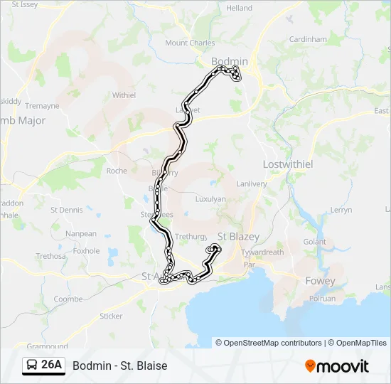 26A Route: Schedules, Stops & Maps - Mount Folly (Updated)