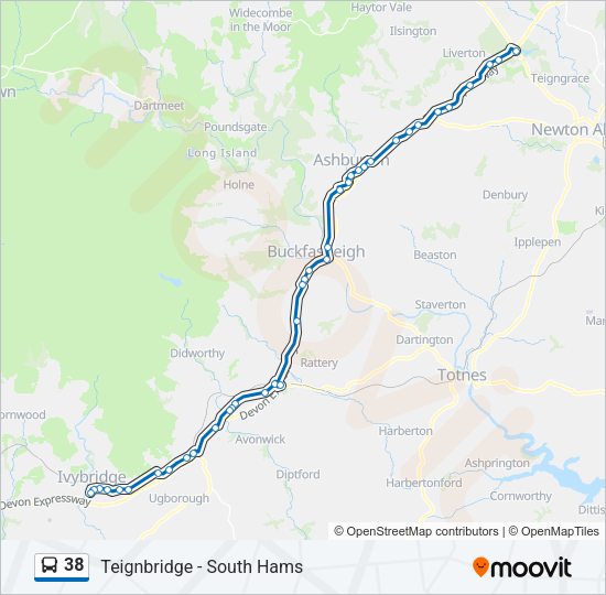 38 Route: Schedules, Stops & Maps - Ivybridge Bp Garage (Updated)