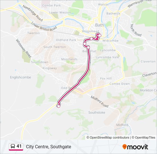 41 Route: Schedules, Stops & Maps - City Centre, Southgate (Updated)