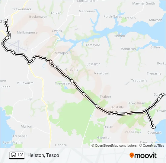 L2 Route: Schedules, Stops & Maps - Helston, Tesco (Updated)